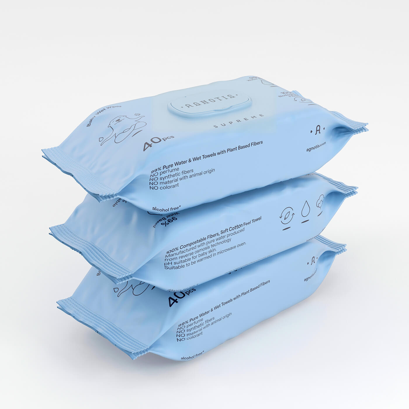 24 τμχ Supreme νερομάντηλα • Agnotis • Υψηλής ποιότητας και Υποαλλεργικά